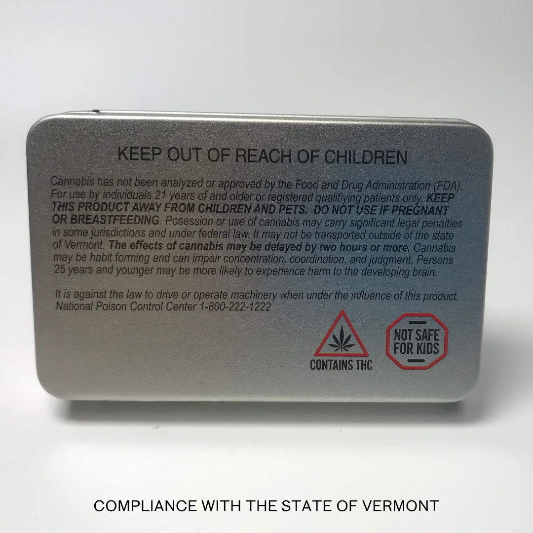 Metal Silver Slide Pre-Roll Tin Box with Child Resistance and 5 Divide ...