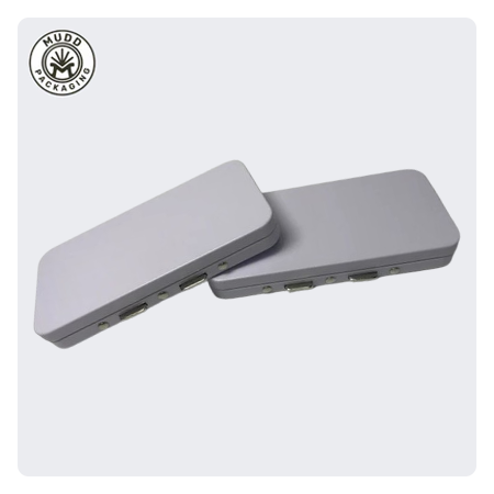 120mm White Hinged Tin – Child-Resistant Box for Edibles & Joints ...